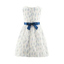 happy girls Kleid M&auml;dchen Gr&ouml;&szlig;e 116 blue denim / wei&szlig;