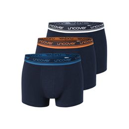 uncover by Schiesser Trunks 'Cotton' Herren Gr&ouml;&szlig;e XXXL blau / dunkelblau / orange / wei&szlig;