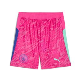 Puma Sportshorts 'Manchester City 25/26' Herren Gr&ouml;&szlig;e L blau / mint / pink