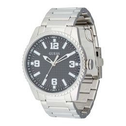 GUESS Uhr 'VARSITY G' Herren Gr&ouml;&szlig;e One Size silber