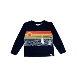 Ebbe Shirt 'Crawford' boy size 140 Navy / Dark blue / Orange / Red
