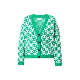 Studio Untold Strickjacke Damen Gr&ouml;&szlig;e XL/XXL kiwi / wei&szlig;
