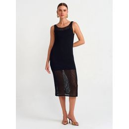 Dilvin Kleid 'Midi' Damen Gr&ouml;&szlig;e 36/40 schwarz Sommerkleid