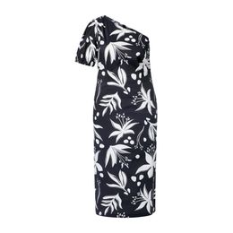 Ulla Popken Kleid Damen Gr&ouml;&szlig;e 62 schwarz / wei&szlig; Sommerkleid