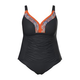 Ulla Popken Badeanzug Damen Gr&ouml;&szlig;e XXL orange / schwarz