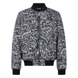 Philipp Plein &Uuml;bergangsjacke Herren Gr&ouml;&szlig;e S schwarz / wei&szlig; Sommerjacke