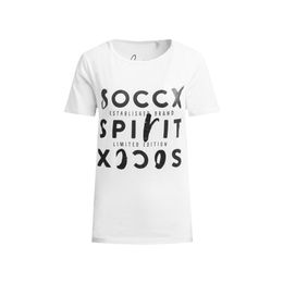 SOCCX T-Shirt Damen Gr&ouml;&szlig;e XXL schwarz / wollwei&szlig;