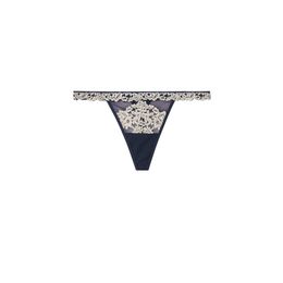 Intimissimi String 'Pretty Flowers' Damen Gr&ouml;&szlig;e L nachtblau / wei&szlig;