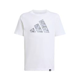ADIDAS SPORTSWEAR Performance Shirt 'Camo Graphic Tee' boy size 152 Grey / Light grey / Black / White