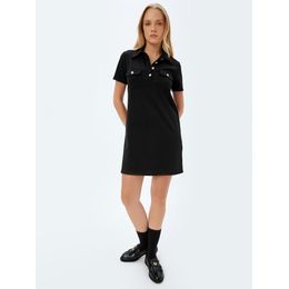 KOTON Kleid Damen Gr&ouml;&szlig;e 46 schwarz Sommerkleid
