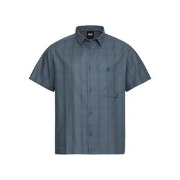 JACK WOLFSKIN Athletic Button Up Shirt male size M Blue / Opal