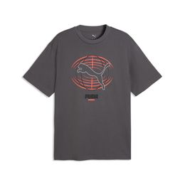 Puma T-Shirt Herren Gr&ouml;&szlig;e L dunkelgrau / orange / schwarz