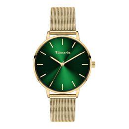 Tamaris Uhr Damen Gr&ouml;&szlig;e One Size gold / dunkelgr&uuml;n