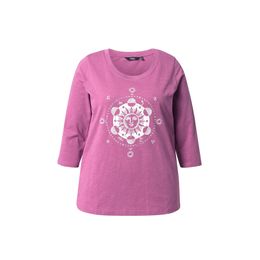 Ulla Popken Shirt female size XXXL/4XL Eosin / White