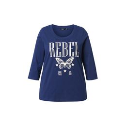 Ulla Popken Shirt female size XXXL/4XL marine blue / White