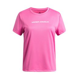 Under Armour Funktionsshirt 'Branded' M&auml;dchen Gr&ouml;&szlig;e 158/170 hellpink / wei&szlig;