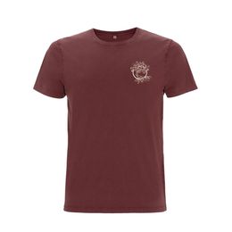 Life-Tree Shirt 'Fairwear Organic Logo Basic Shirt Men Stone Washed Red Olive' male size S Red