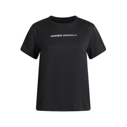 Under Armour Funktionsshirt 'Branded' M&auml;dchen Gr&ouml;&szlig;e 176/188 schwarz / wei&szlig;