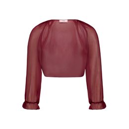 Vera Mont Bolero-Jacke mit gekr&auml;useltem Ausschnitt Damen Gr&ouml;&szlig;e M dunkelrot