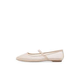 Bianco Ballet Flats with Strap 'Lilia' female size 37 Wool white
