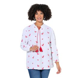 Angel of Style Blouse female size 9XL Red / White