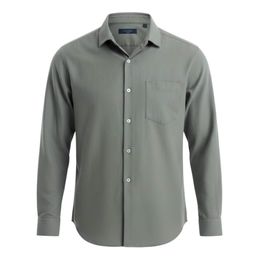 Ombre Button Up Shirt male size XL Khaki