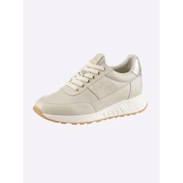 Heine Damen Sneaker, Natur, Gr. 41, Sneakers & Schn&uuml;rer, Material: Rindsleder