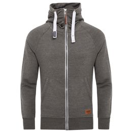 yazubi Zip-Up Hoodie 'Jacob' male size S mottled grey