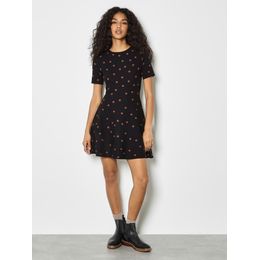 Apricot Kleid 'Polka' Damen Gr&ouml;&szlig;e 42 orange / schwarz Sommerkleid