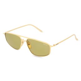 Prada 0PR C51S | Damen-Sonnenbrille | Fassung: Vollrand, Quadratisch, Metall, Gold | Glasfarbe: Gr&uuml;n