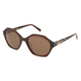 Esprit ET40122 | Damen-Sonnenbrille | Fassung: Vollrand, Quadratisch, Acetat, Braun | Glasfarbe: Braun