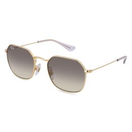 Ray-Ban Junior 0RJ9594S | Kinder-Sonnenbrille | Fassung: Vollrand, Quadratisch, Metall, Gold | Glasfarbe: Grau