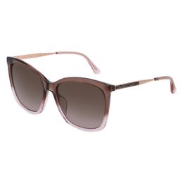 Jimmy Choo NEREA/G/S | Damen-Sonnenbrille | Fassung: Vollrand, Quadratisch, Acetat, Rose Braun | Glasfarbe: G15 Verlaufend