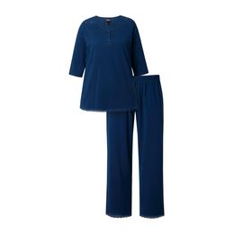 Ulla Popken Pyjama Damen Gr&ouml;&szlig;e XXL/XXXL nachtblau Sommerkleid