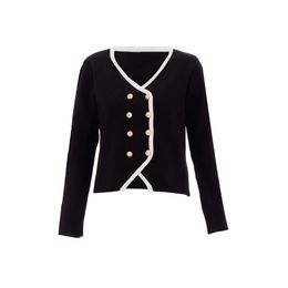 NAEMI Knit Cardigan female size XS/S Black / White