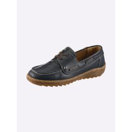 Loretta Damen Schn&uuml;rschuh aus Leder, rutschhemmend, dunkelblau, Gr&ouml;&szlig;e 38