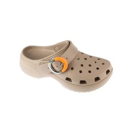 Crocs Clogs 'Classic Platform Dipped Buckle Clog' female size 37.5 Beige