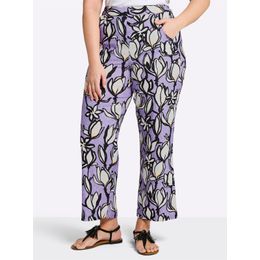 sheego Damen 7/8-Hose, Lila, Gr. 44, 7/8-Hose, Material: Viskose