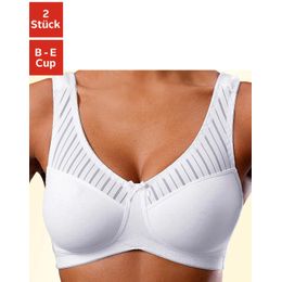 sheego Gro&szlig;e Gr&ouml;&szlig;en Soft-BH, 2xwei&szlig;, Gr&ouml;&szlig;e 105B - Damen