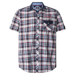 Jan Vanderstorm Button Up Shirt 'Bertil' male size XL Dark blue / Red