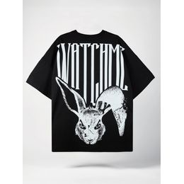 QWX2 Oversizeshirt 'Watch Me' Damen Gr&ouml;&szlig;e S schwarz