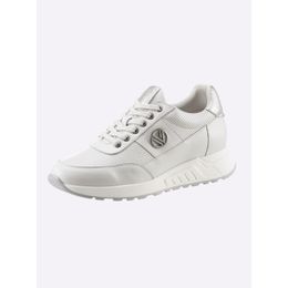 Heine Damen Sneaker, Wei&szlig;, Gr. 41, Sneakers & Schn&uuml;rer, Material: Rindsleder