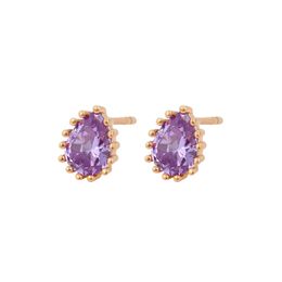 Gaya Ohrringe Damen Gr&ouml;&szlig;e One Size rosegold / lila
