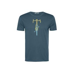 GREENBOMB Shirt 'Guide Bike Front Stamp' male size XL marine blue