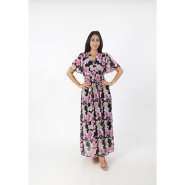 Elara Kleid Damen Gr&ouml;&szlig;e 36/38 rosa / altrosa / schwarz Sommerkleid
