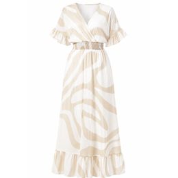 Elara Kleid Damen Gr&ouml;&szlig;e 42 ecru / hellbraun Sommerkleid