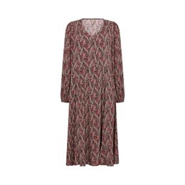 Soyaconcept Kleid Damen Gr&ouml;&szlig;e 38 beige / rot / schwarz Sommerkleid