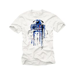 Makaya Shirt 'Dripping' Herren Gr&ouml;&szlig;e 5XL wei&szlig;