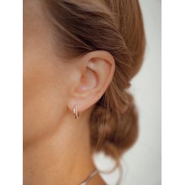 Hey Happiness Ohrringe 'Beaded Double' Damen Gr&ouml;&szlig;e One Size silber
