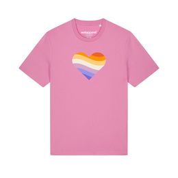 Watapparel Shirt ' Rainbow Heart ' male size XXXL Mixed colors / Rose